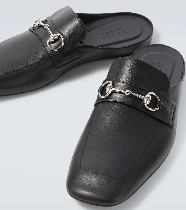 Gucci Horsebit Leather Mules