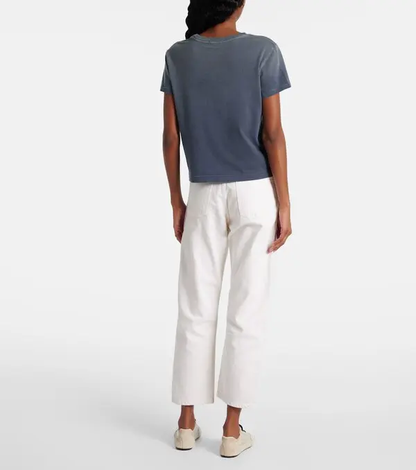AGOLDE Adine Cotton Jersey T-shirt - Blue