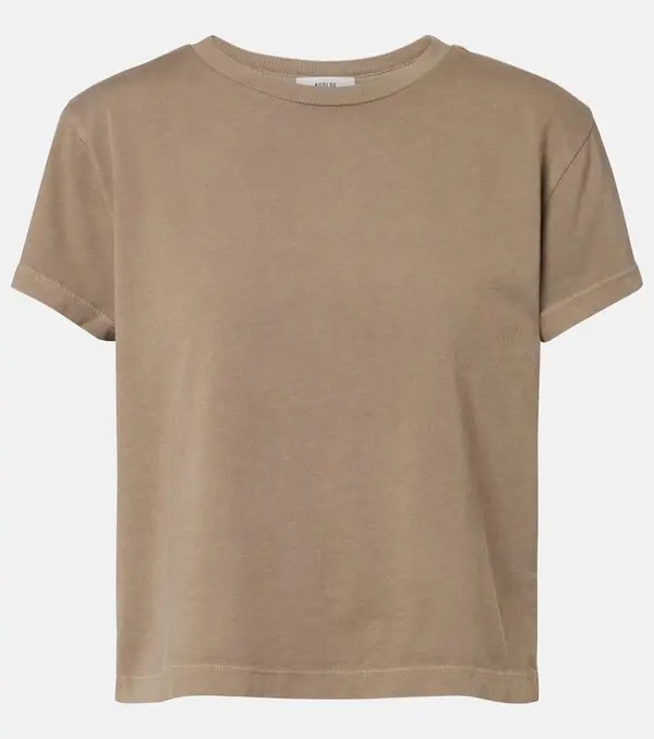 AGOLDE Cotton Jersey T-shirt - Brown