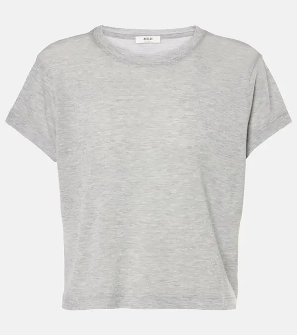 AGOLDE Cotton Jersey T-shirt - Grey