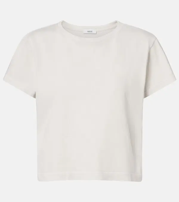 AGOLDE Adine Cotton Jersey T-shirt - White