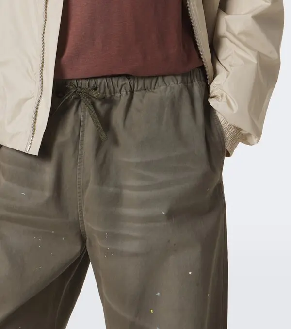 Acne Studios Cotton Twill Wide-leg Pants - Green