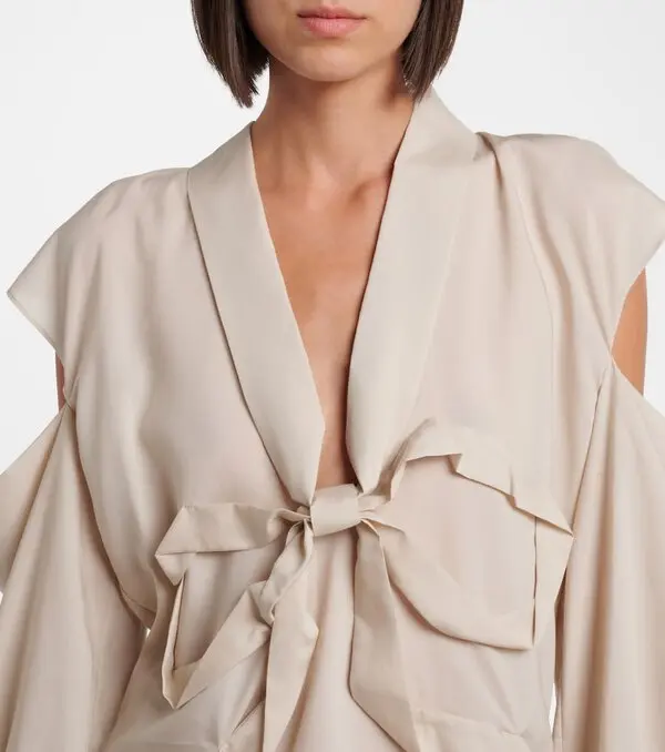 Acne Studios Bow-detail Cutout Blouse