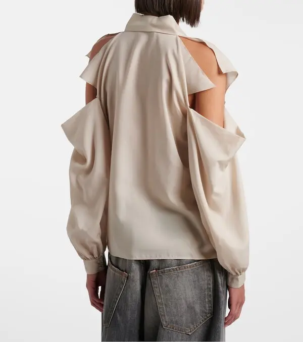 Acne Studios Bow-detail Cutout Blouse