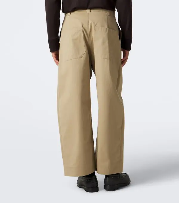 Studio Nicholson Sorte Cotton Wide-leg Pants