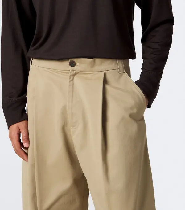 Studio Nicholson Sorte Cotton Wide-leg Pants