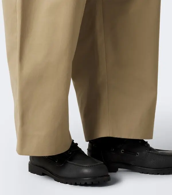 Studio Nicholson Sorte Cotton Wide-leg Pants