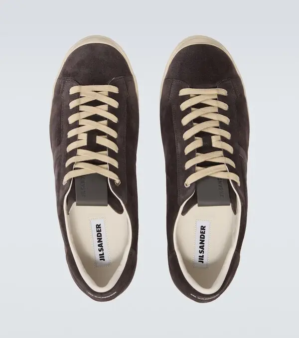 JIL SANDER Suede Lace-up Sneakers - Grey