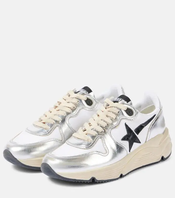 GOLDEN GOOSE Running Sole Leather Sneakers - Multicoloured