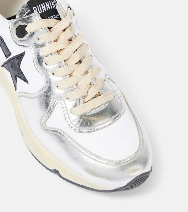 GOLDEN GOOSE Running Sole Leather Sneakers - Multicoloured