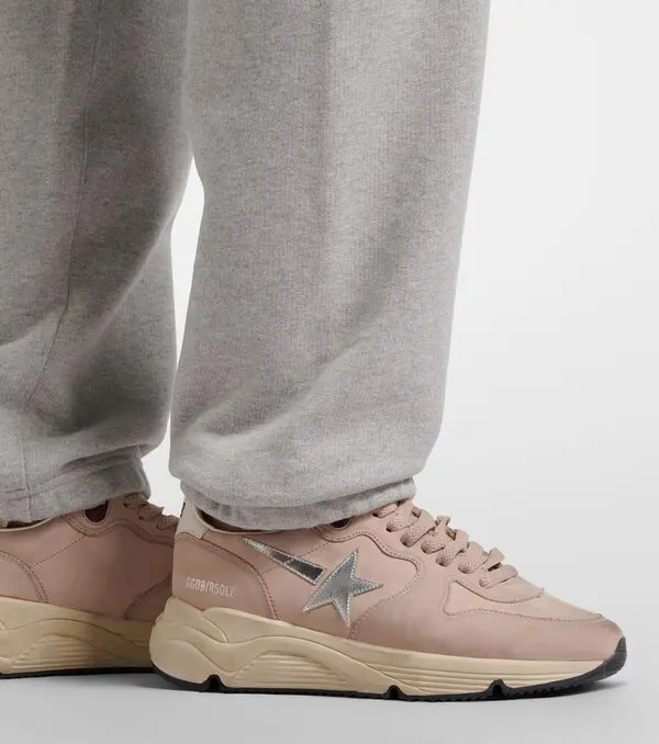 GOLDEN GOOSE Running Sole Leather Sneakers - Pink