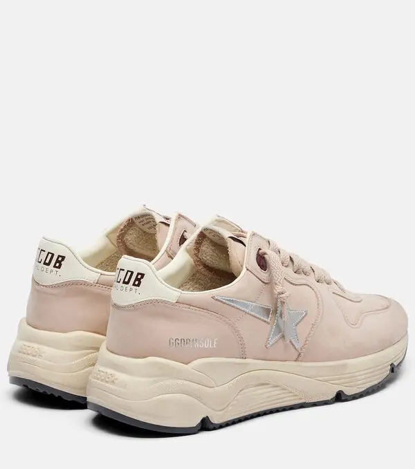 GOLDEN GOOSE Running Sole Leather Sneakers - Pink