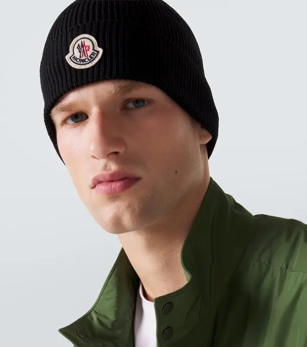 Moncler Ribbed-knit Virgin Wool Beanie