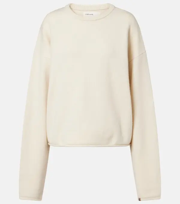 Extreme Cashmere N°426 Comfy Cashmere-blend Sweater - White