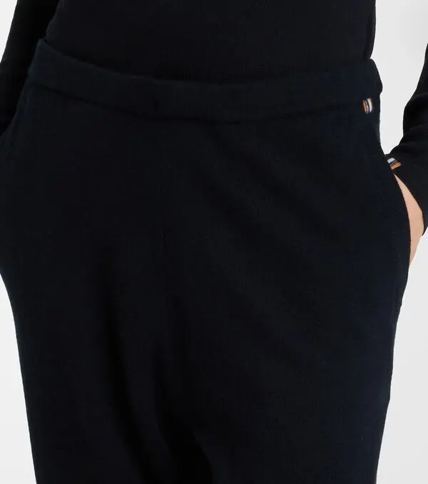 Extreme Cashmere N°320 Rush Cashmere-blend Wide-leg Pants - Black