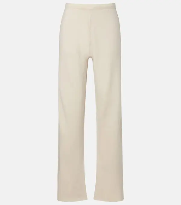 Extreme Cashmere N°320 Straight Leg Cashmere-blend Pants - White