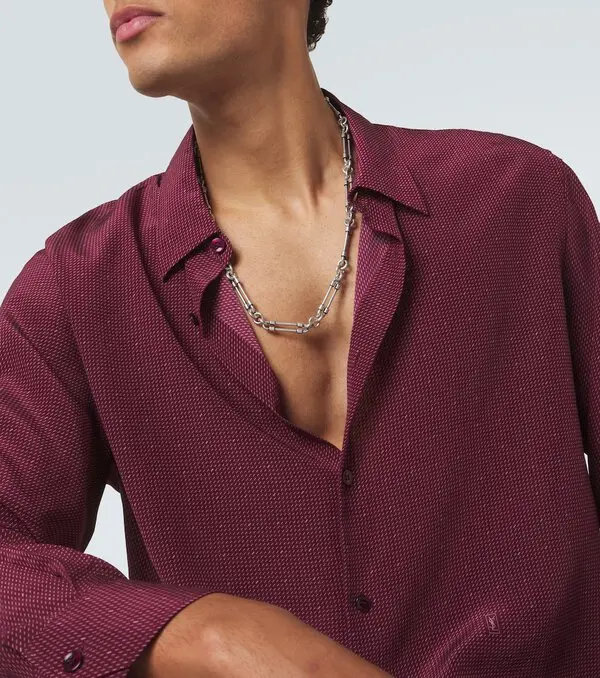 Saint Laurent Cassandre Chain Necklace
