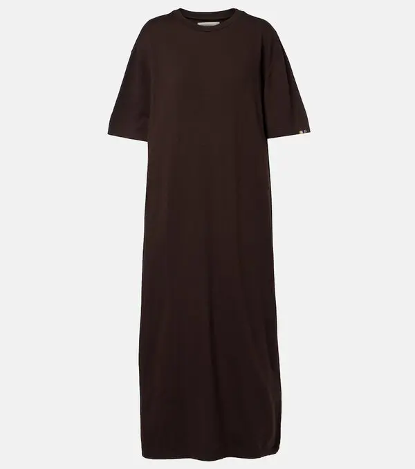 Extreme Cashmere N°321 Kris Cotton And Cashmere Maxi Dress - Brown