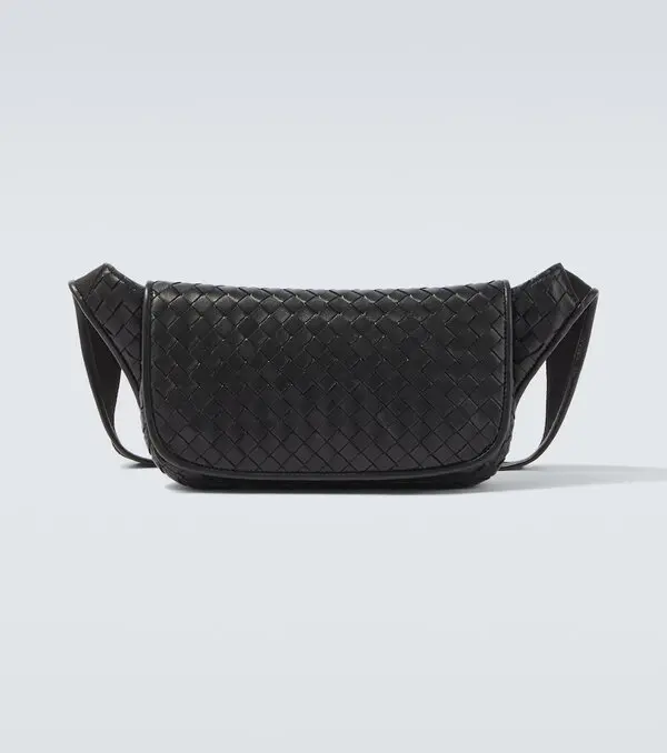 Bottega Veneta Intrecciato Leather Belt Bag - Black