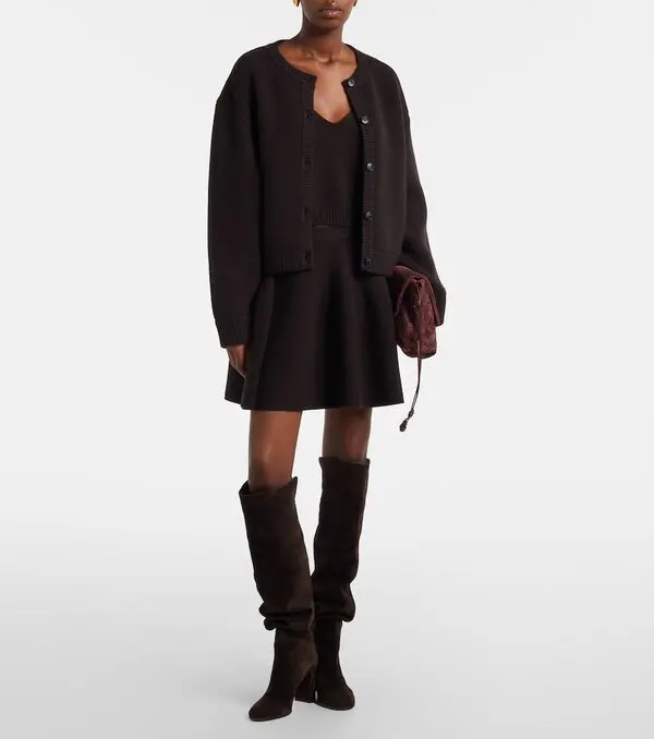 LISA YANG Cashmere Crop Top - Brown