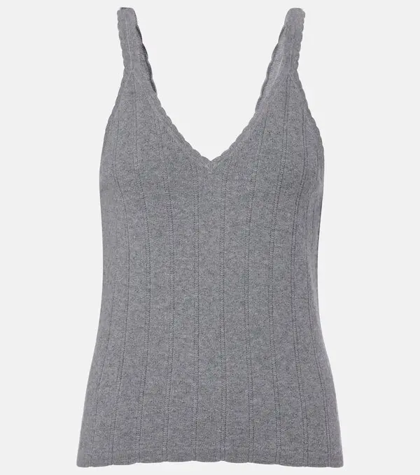 LISA YANG Suni Cotton And Cashmere Tank Top - Grey