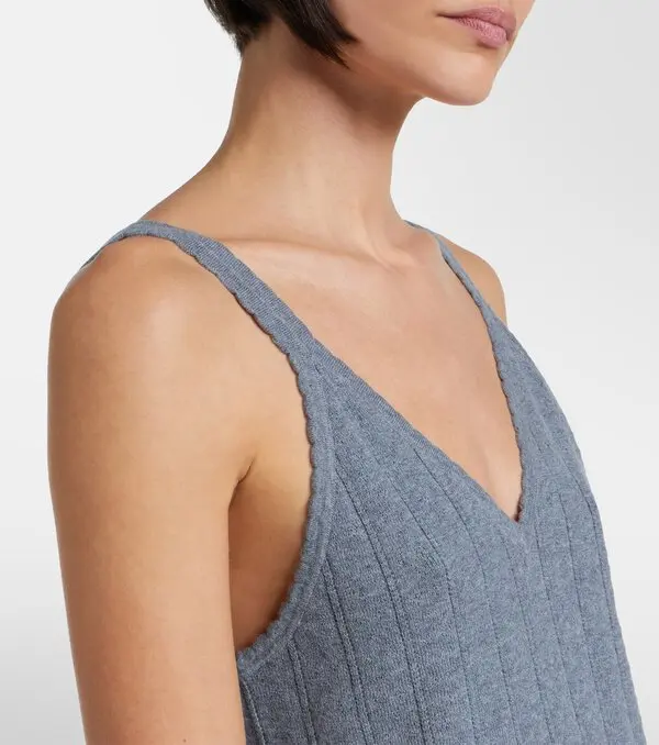LISA YANG Suni Cotton And Cashmere Tank Top - Grey