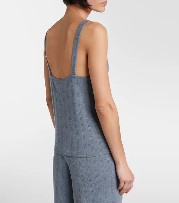 LISA YANG Suni Cotton And Cashmere Tank Top - Grey