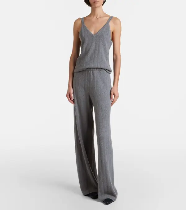 LISA YANG Suni Cotton And Cashmere Tank Top - Grey