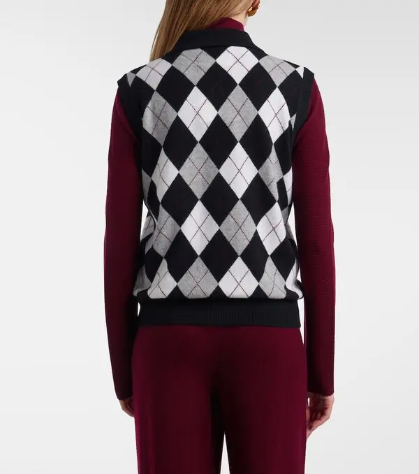 LISA YANG Argyle Cashmere Sweater Vest