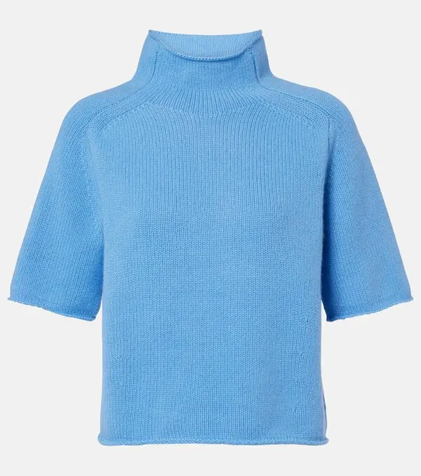 LISA YANG Fride Cashmere Turtleneck Sweater - Blue