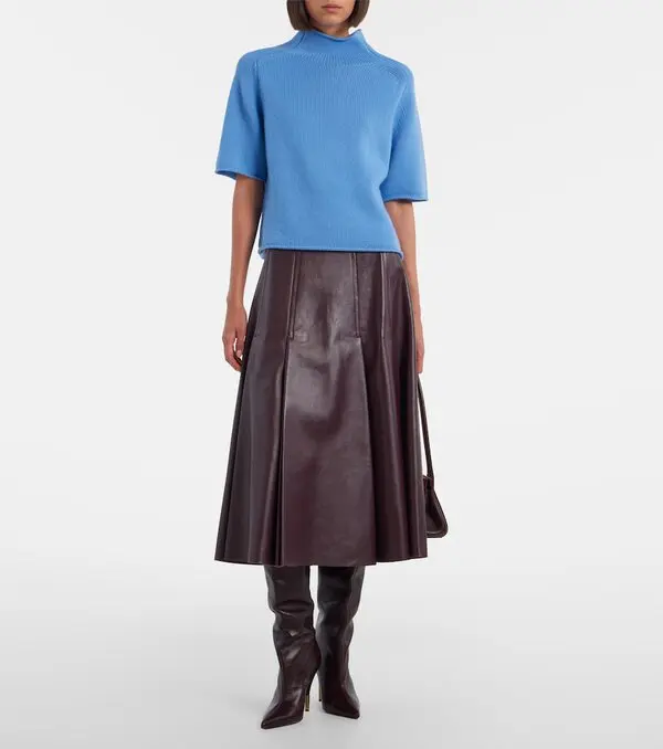 LISA YANG Fride Cashmere Turtleneck Sweater - Blue