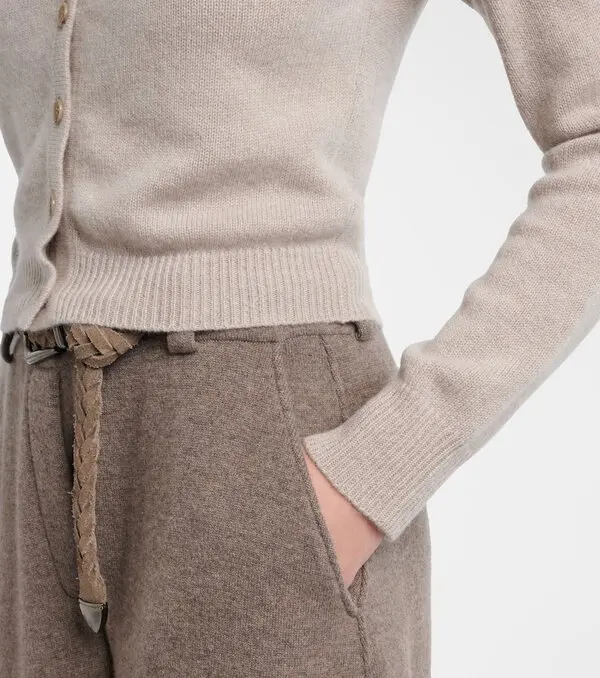 LISA YANG Cashmere V-neck Cardigan - Beige