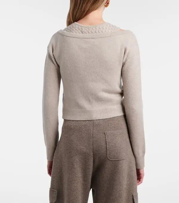 LISA YANG Cashmere V-neck Cardigan - Beige
