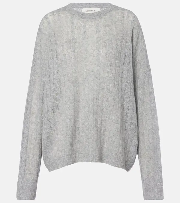 LISA YANG Amabel Cashmere And Silk Blend Sweater - Grey