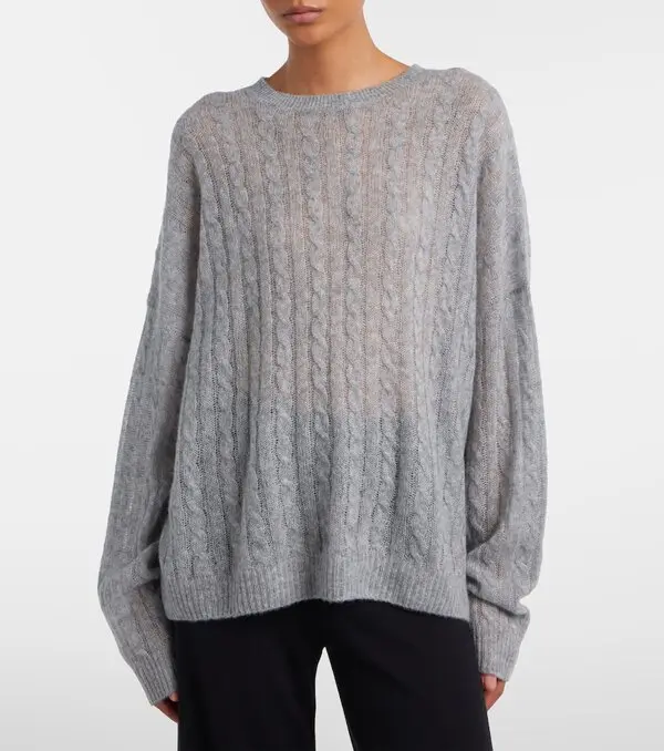 LISA YANG Amabel Cashmere And Silk Blend Sweater - Grey