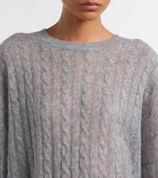 LISA YANG Amabel Cashmere And Silk Blend Sweater - Grey