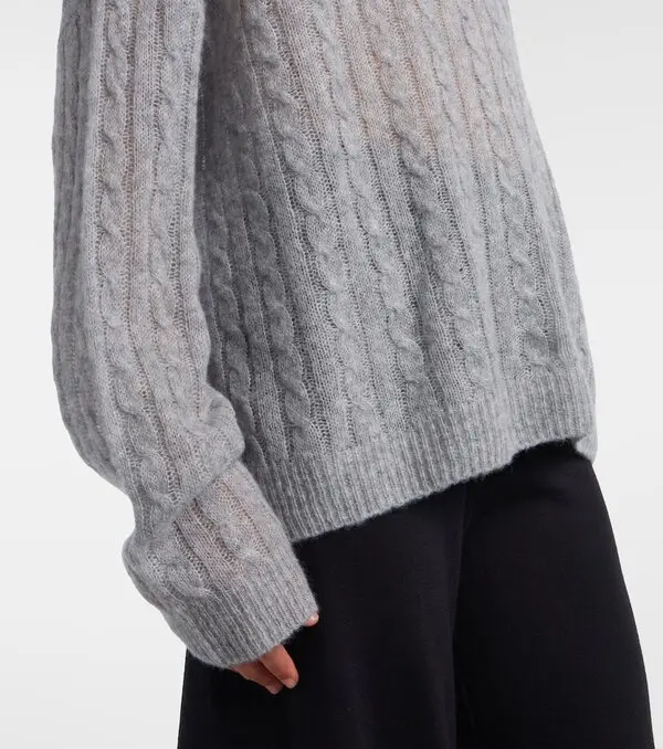 LISA YANG Amabel Cashmere And Silk Blend Sweater - Grey