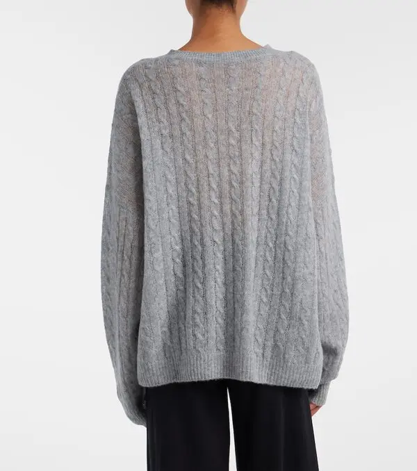 LISA YANG Amabel Cashmere And Silk Blend Sweater - Grey