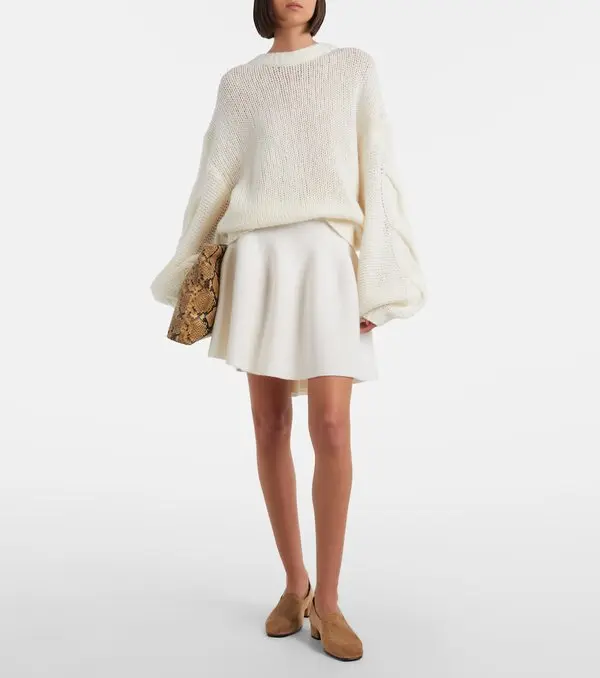 LISA YANG Runi Open-knit Cashmere And Silk Sweater - White