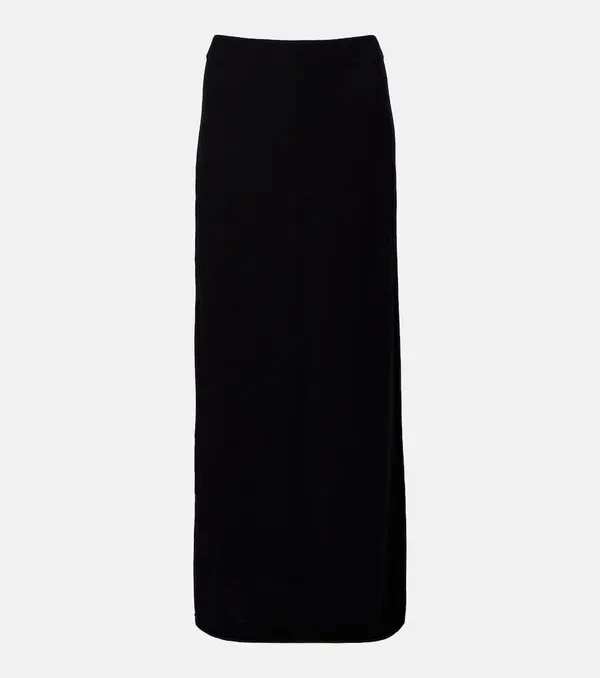 LISA YANG Cotton And Cashmere Maxi Skirt - Black