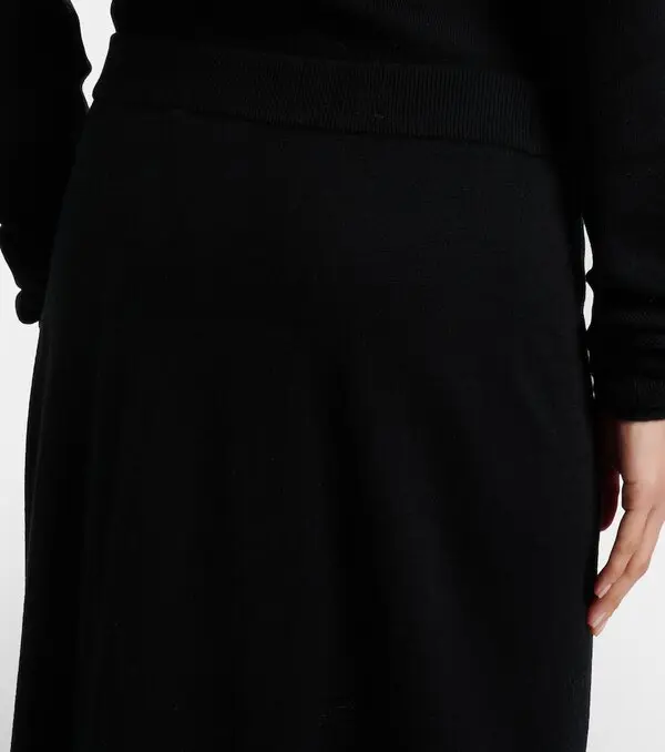 LISA YANG Cotton And Cashmere Maxi Skirt - Black
