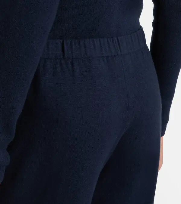 LISA YANG Cotton And Cashmere Wide-leg Pants - Blue