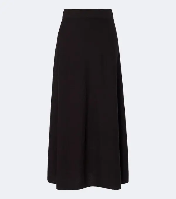 LISA YANG Torie Cashmere Midi Skirt - Brown