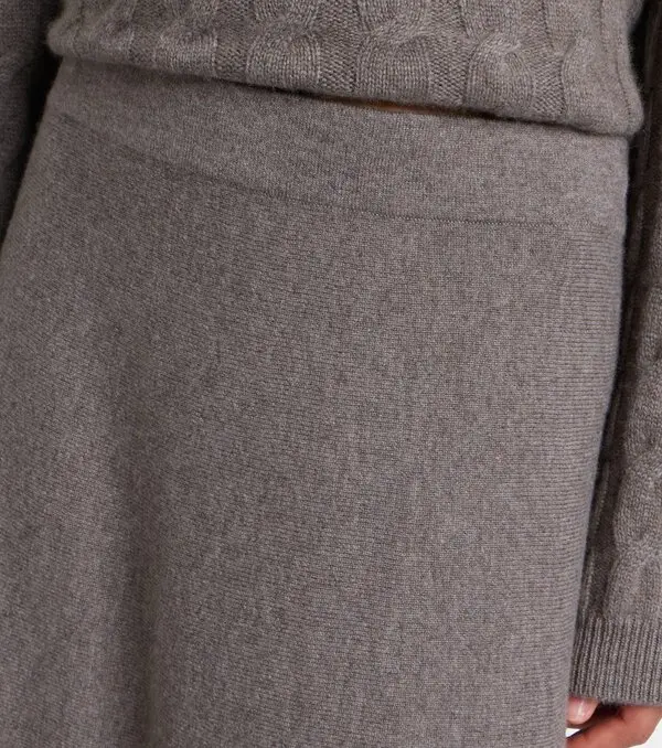 LISA YANG Cashmere Midi Skirt - Grey