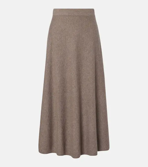 LISA YANG Cashmere Midi Skirt - Grey