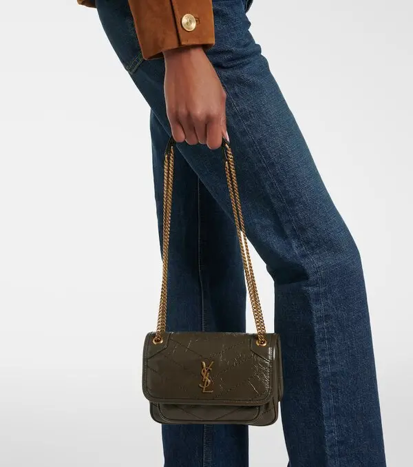 Saint Laurent Niki Mini Shoulder Bag - Grey