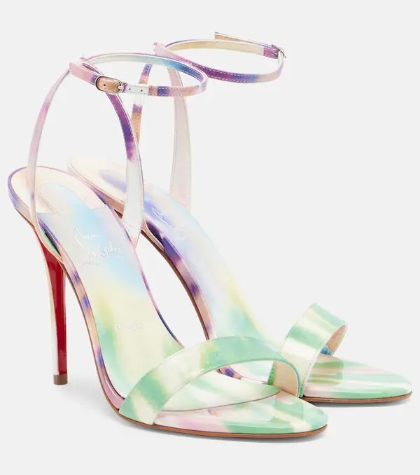 CHRISTIAN LOUBOUTIN Miss Z Tie Dye Patent Leather Sandals - Multicoloured