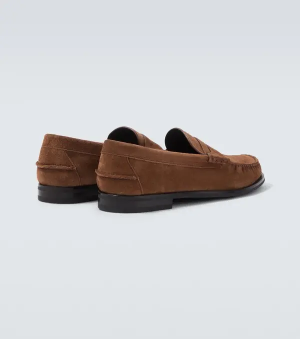 Prada Suede Penny Loafers