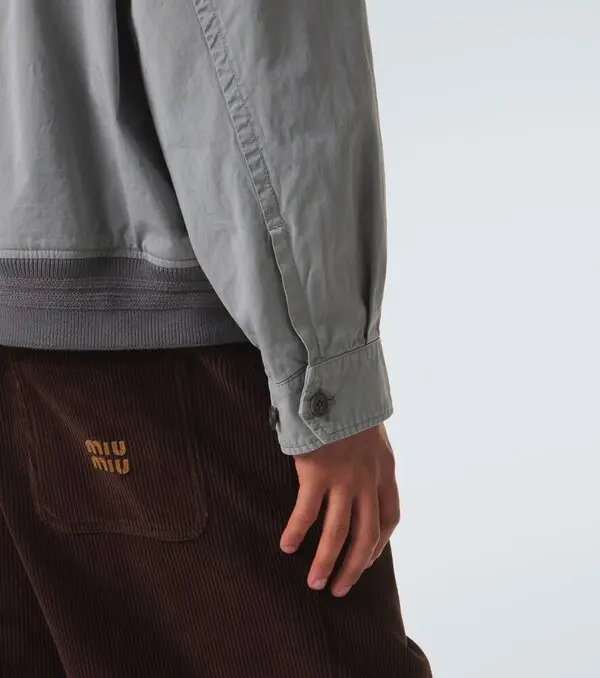 Miu Miu Cotton Twill Blouson Jacket