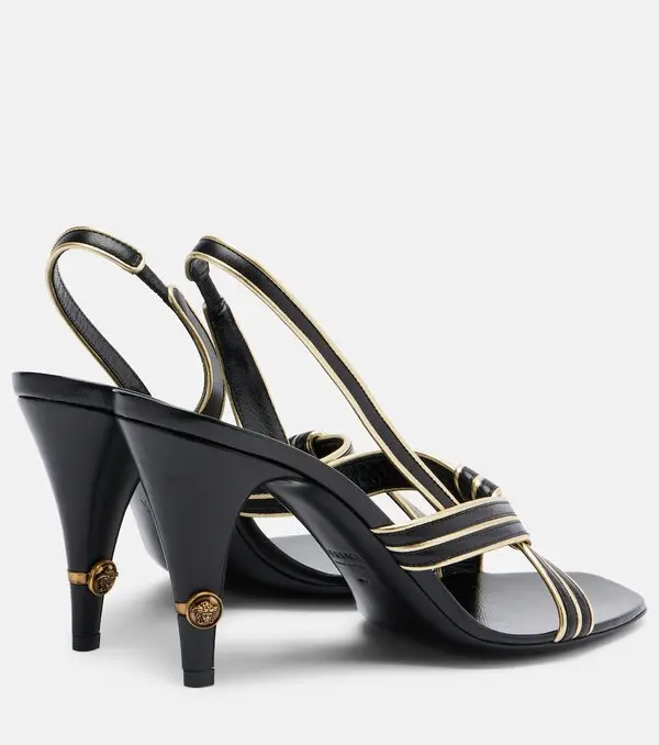 Versace Leather Slingback Sandals